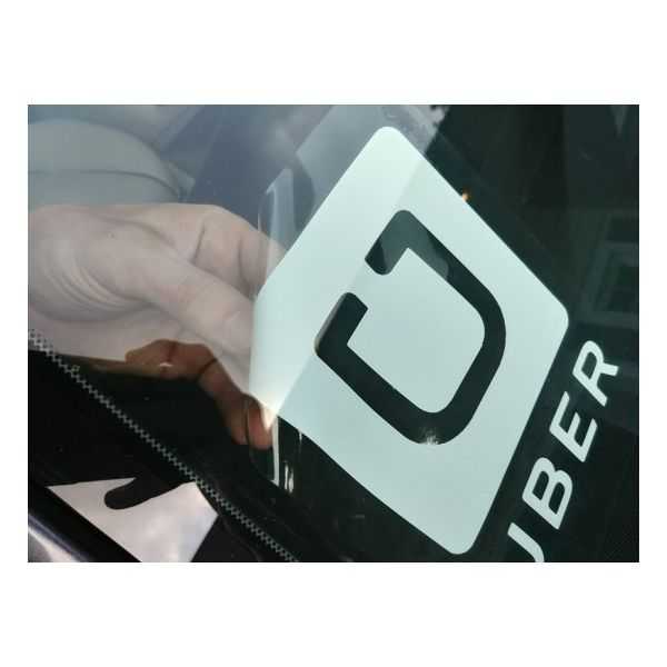 Plantilla Stickers Vinil Estatico Transparente UV CMYK+W 110x45 cm