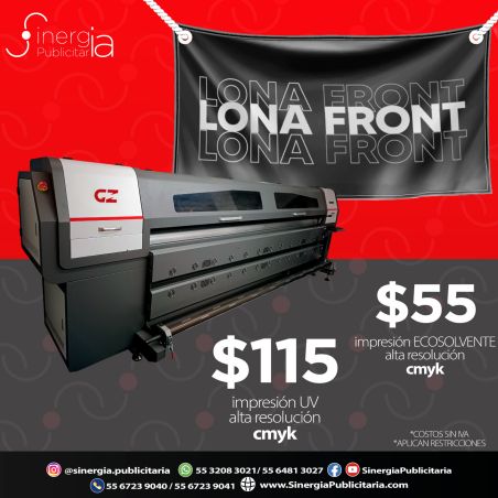 Impresión en Lona Front en Gran Formato Acabado Digitales